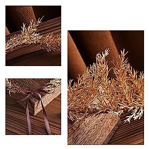 MOSTORY Handmade Gold Woodland Crown - Elf Flower Headband Fairy Headpiece Gothic Forest Tiara for Renfaire Halloween Wedding Cosplay Photoshoot