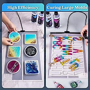 LET'S RESIN Resin Heating Mat,Fast Curing Machine for Resin with Silicone Mat,Lightweight Quick Resin Dryer Mat,Easy to Use,Resin Supplies for Epoxy Resin,Resin Molds