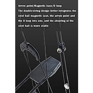 Dual-Purpose Compound Bow Hunting Catapult Bow for Steel Ball and Arrow, Draw Weight 40-65lbs Adjustable,Short-Axis Compound Bow,Left/Right Hand Avalible (bow set)