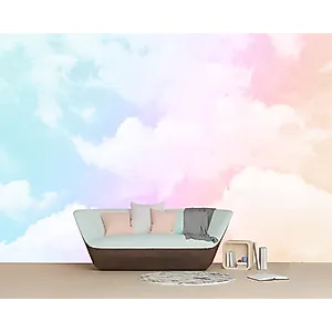Reyhui Colorful Cloud Murals Fog Clouds Wallpaper Wall Mural for Bedroom Living Room