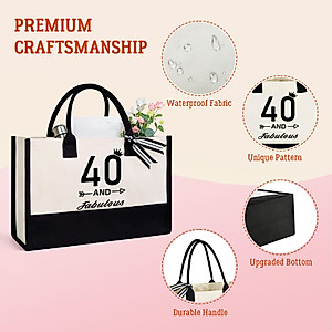 40th Birthday Gifts for Women, Happy 1984 Birthday Gifts for Womens Mom Girls Best Friends, Funny 40 Year Old Gift Basket Box from Mothers Daughter Sister Her, Unique Fabulous Bag Wine Bday Gift Ideas