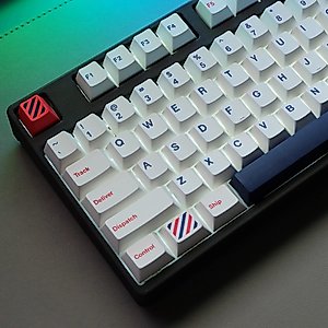 UniCusMech PBT Cherry Profile 141 Keys keycap Set Dye Sublimation ANSI Layout Keycap for Mechanical Gaming Keyboard Cherry MX Switch (Pakage)