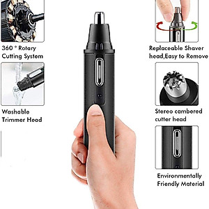 OJOINK Ear and Nose Hair Trimmer for Men and Women,USB Rechargeable Nose Hair Clipper, Electric Facial Ear Hair Remover