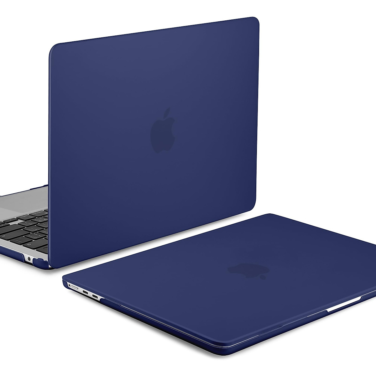 Yebiseven Case for MacBook Air 15 inch 2024 2023 Released A3114 M3/A2941 M2, Laptop Hard Shell Case with Keyboard Cover & Trackpad Protector Cover & OTG Adapter & Camera Cover, Matte Navy Blue