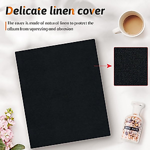 Popotop Photo Album 4x6 200 Pockets for Wedding Gifts,Linen Hardcover Picture Albums for Family Anniversary Baby Vacation Pictures