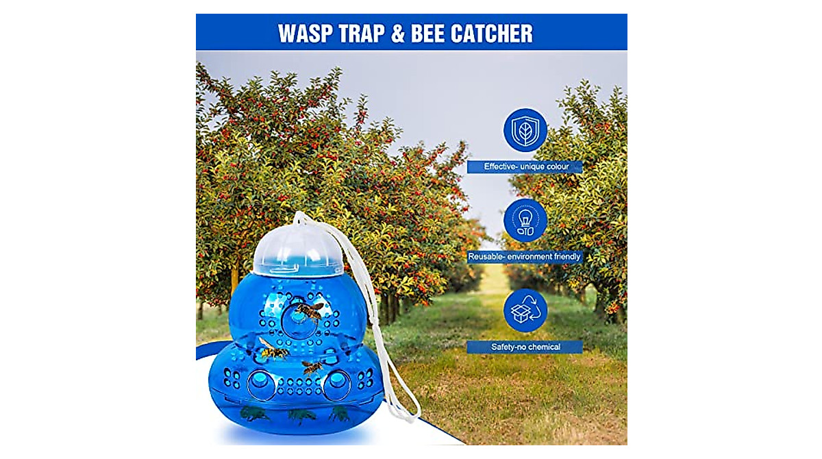 4 Pack Wasp Trap - Outdoor Bee Killer with Safety Features