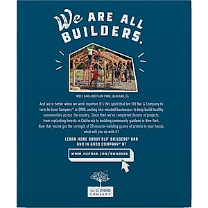 CLIF Builders - Chocolate Peanut Butter Flavor - Protein Bars - Gluten-Free - Non-GMO - Low Glycemic - 20g Protein - 2.4 oz. (12 Pack)