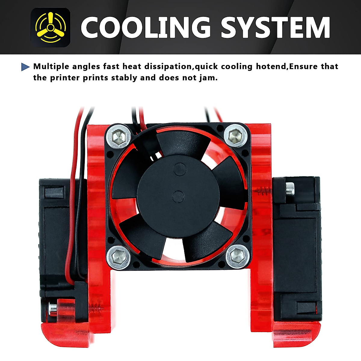 Haldis 3D Printer Cooling Fans Set, Upgrade 3Pcs 3010 Fans Premium Quiet 30x30x10mm Fan for E3D V6 OD 22mm Hotend (Red 24V)