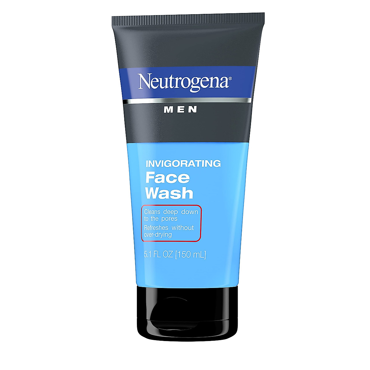 Neutrogena Men's Invigorating Daily Foaming Gel Face Wash, Energizing & Refreshing Oil-Free Facial Cleanser for Men, 5.1 fl. oz