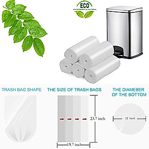 Biodegradable Garbage Bags, 3-5 Gallon Small Trash Bag, Compostable Waste Bags Wastebasket Trash Can Bin Liners for Bathroom Bedroom Office