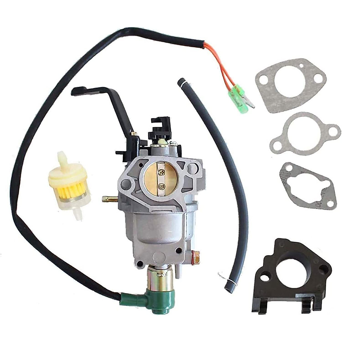 HQParts Carburetor for WH WH6500E WHC6500E WH7000 WH7000C WH7000E WH7000EC WH7500E WH7500EC WHC7500E 8KPRO 420CC 7000 7500 9000 Watt Generator Manual Chock
