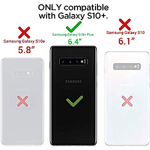 J.west Galaxy S10 Plus Case, Luxury Sparkle Glitter Cute Phone Case Girls Women Pretty Design Translucent Clear Slim TPU Soft Rubber Silicone Cover Protective Case for Samsung Galaxy S10 Plus Colorful