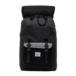 Herschel Supply Co. Little America Mid-Volume Black Crosshatch/Black/Raven Crosshatch One Size