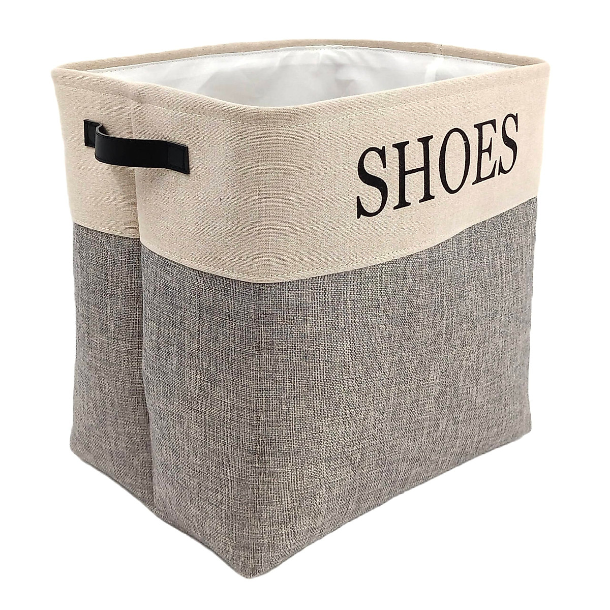 Shoe Storage Bin and Organizer for Hallway, Entryway or Mudroom. Space saver for many pairs of footware to store in one stylish container.