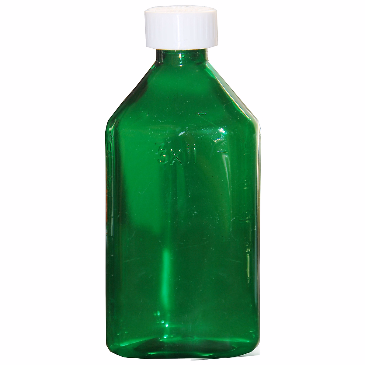 Pharmacy Oval Bottle Green 4 oz with CR Caps Included (QTY. 100) - Prescription Pharmacy Bottle, Pharmacy Container, Prescription Plastic Container by Sponix