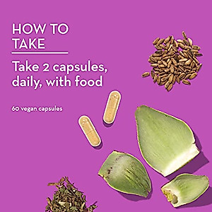 HUM Wing Man Daily Liver Detox Supplement - Milk Thistle Enhances Detoxification & Supports Regeneration + Dandelion Root & Artichoke Leaf Extract Promote Overall Liver Health (60 Vegan Capsules)