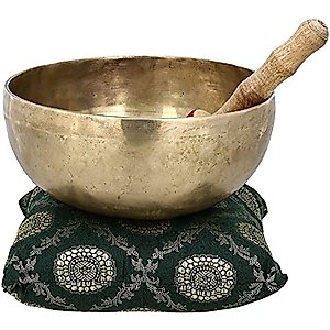 Devyom 9" G Throat Chakra Old Tibetan Singing Bowl,Massive Mater Healing Singing Bowl,Meditation Bowl From Tibet,Handmade Singing Bowls.