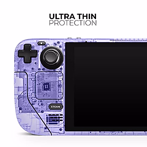 Design Skinz Premium Full-Body Cover Wrap Decal Vinyl Protective Skin-Kit Compatible with The Steam Deck Handheld Gaming Computer (Purple XRAY Internals)