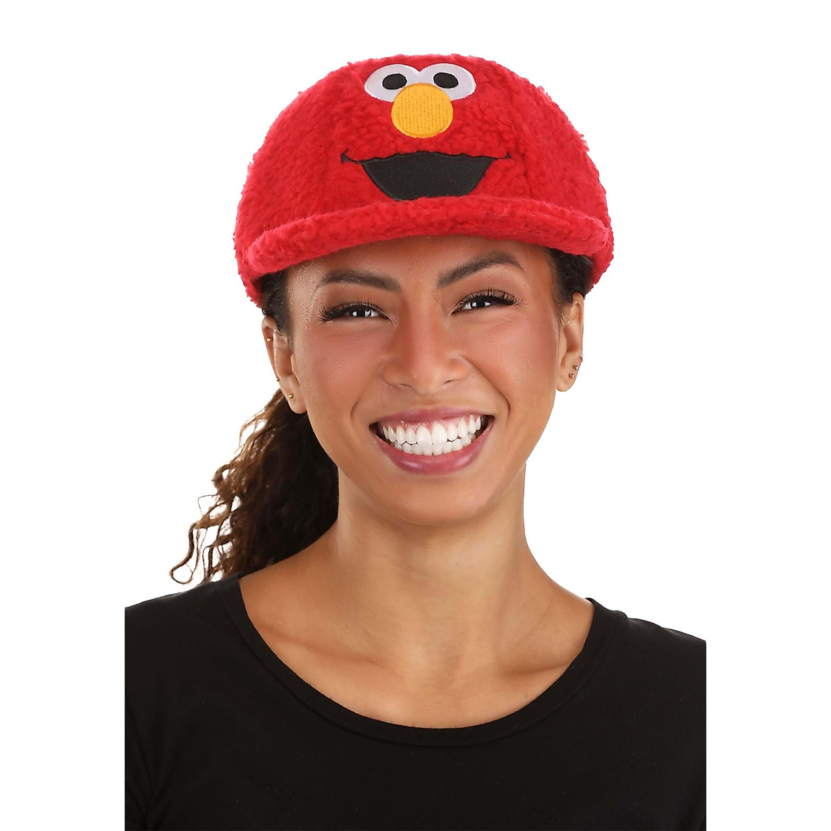 Fun Costumes Sesame Street Fuzzy Elmo Baseball Cap | One Size Fits Most Elmo Hats | Character Hat ST Red