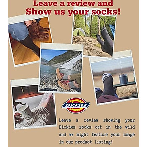 Dickies Men's Dri-Tech Moisture Control Max Full Cushion Crew Socks, Available in M-XL (6, 12, Solid Black (6 Pairs), Large