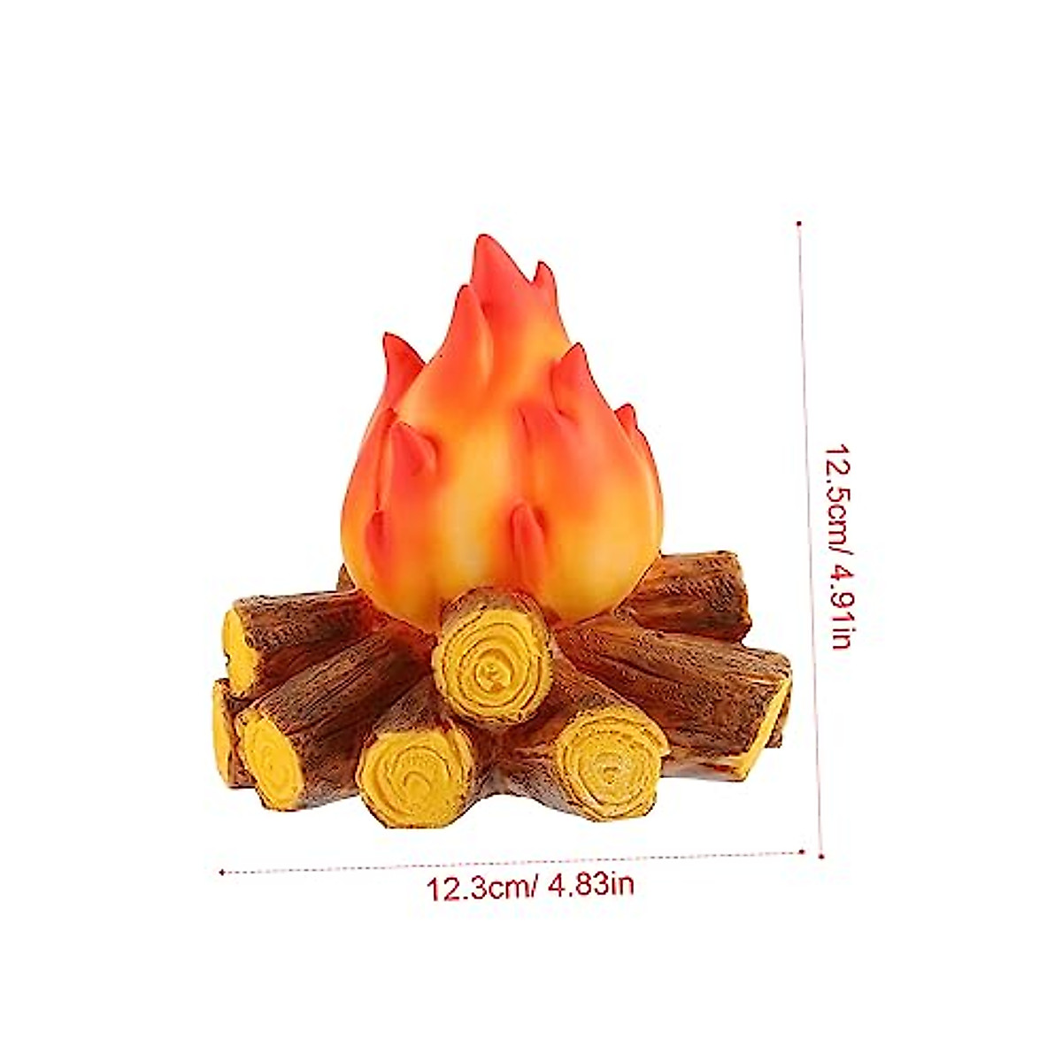 FONDOTIN Flame Lamp Battery Desk Lamp Halloween Decor Battery Light Bulb Simulated Campfire Lamp Simulated Fire LED Torch LED Desk Light Flashing Decorate Bonfire Lamp Prop Lights Resin