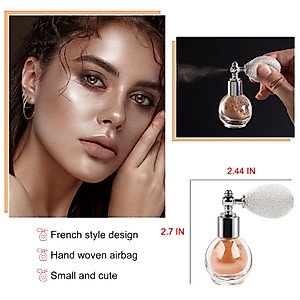 Body Glitter Spray Highlighter Powder Spray Glitter Shimmer Sparkle High Gloss Makeup Glitter Body Spray for Hair Face and Body Cosmetic - Bronzer