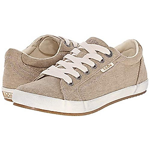Taos Footwear Women's Star Canvas Sneaker - Style and Comfort Khaki Wash 8.5 M US