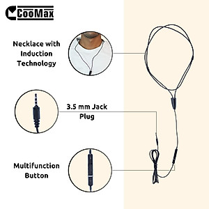 COOMAX Mini Hidden Spy Earphone Wireless Earpiece Headset Microphone Detection