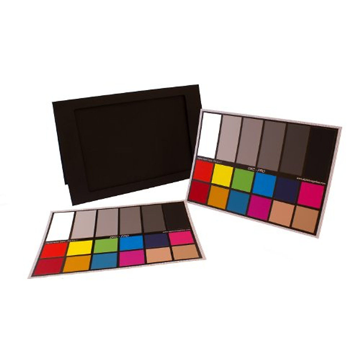 DGK Color Tools DKC-Pro 5" x 7" Set of 2 White Balance and Color Calibration Charts with 12% and 18% Gray - Pro Quality - Includes Frame Stand and User Guide