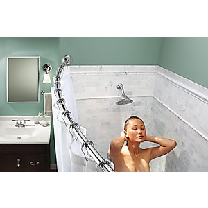 Moen SR2100CH Shower Curtain Rings, Pack of 12, Chrome