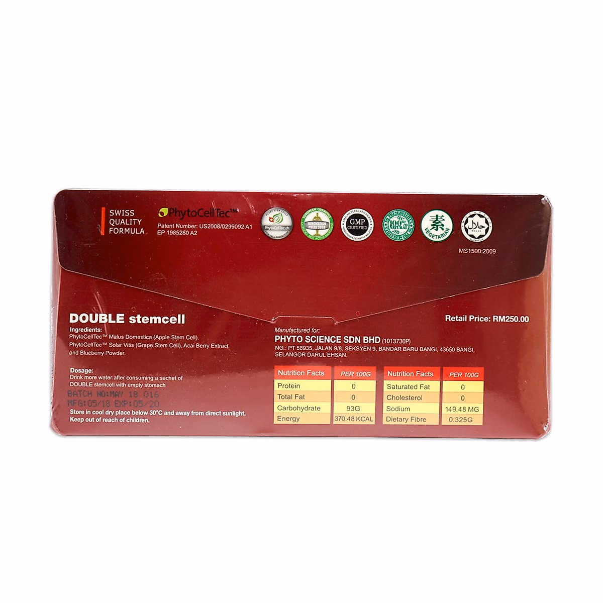 (Swiss quality Formula) 5x Phytoscience PhytoCellTec Apple Grape Double StemCell stem cell anti aging by PhytoScience