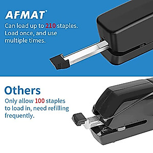 Electric Stapler, Automatic Stapler, Electric Stapler Desktop, AC or Battery Powered Heavy Duty Stapler for Desk, with Reload Reminder & Release Button, 25 Sheets Capacity, Black