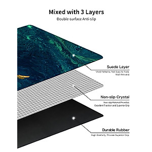 nuveti Printed Travel Yoga Mat-1/16 Inch Thick Non Slip Fitness Workout Mat with Carrying Bag, Foldable Lightweight Suede & Natural Rubber Yoga Mat for Yoga Pilates and Fitness 72" L x 24" W x 1.5mm