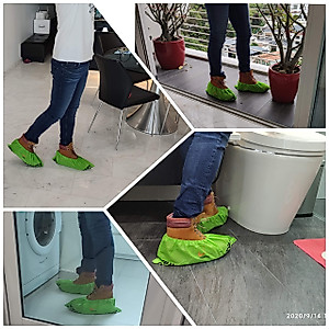 Shoe Covers Disposable Indoor Non-Slip - Premium Gift Packaging, Reusable Booty Cover, Thickest 70gsm Fabric, Extra Durable, Water Resistant, Extra Large One Size Fits All US13 Booties