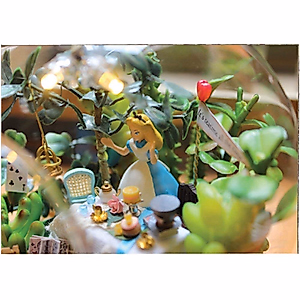 Flever Dollhouse Miniature DIY House Kit Creative Room with Furniture and Glass Cover for Romantic Artwork Gift(Dream Angel)