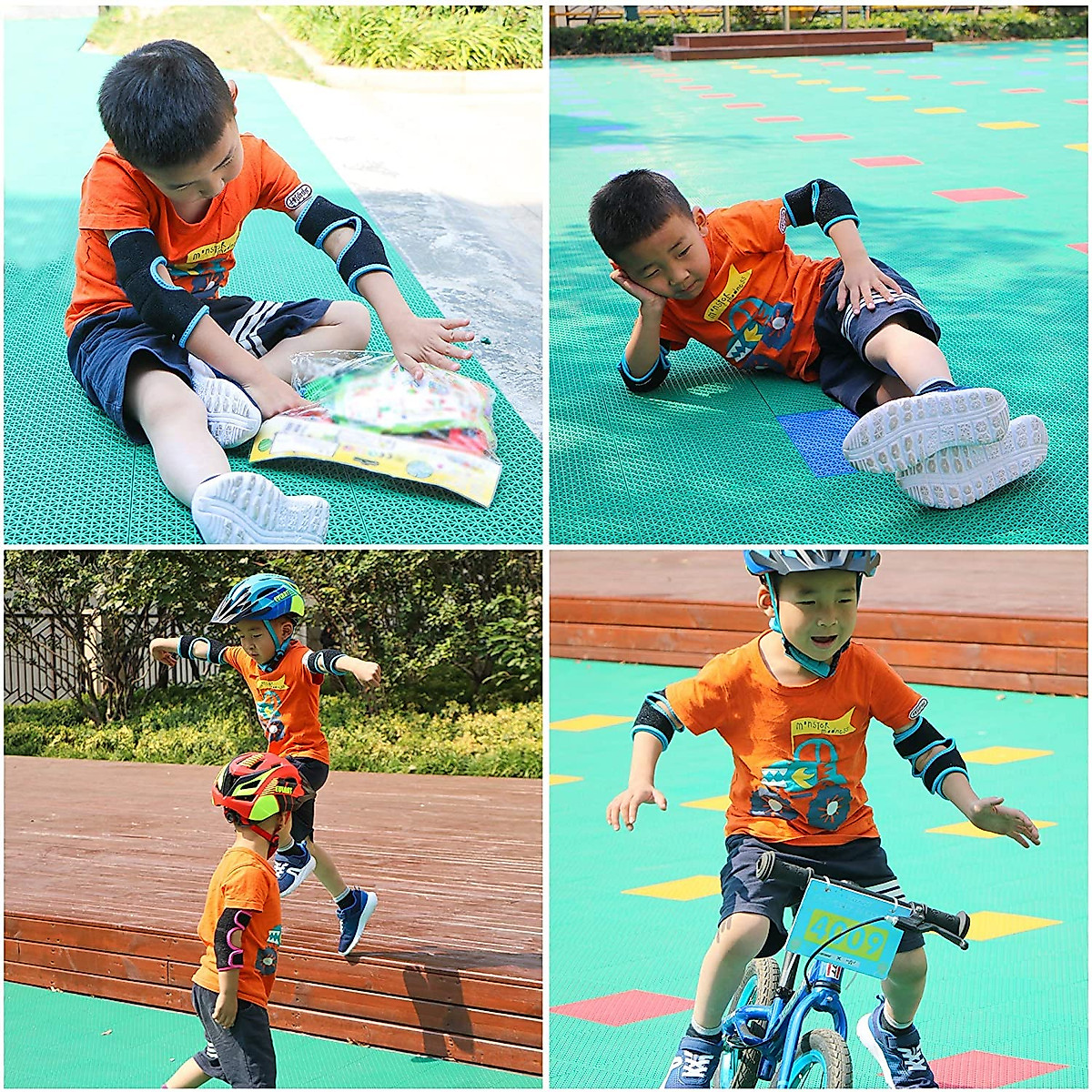 EULANT Kids Elbow Pads, Soft and Breathable SBR Elbow Protective Pads, Adult Neoprene Elbow Support for Cycling Wrestling Volleyball Basketball, Black S