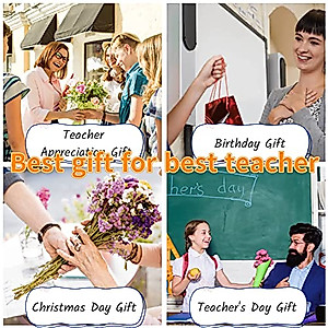 PIHOOD Teacher Gifts, Teacher Appreciation Gifts, Teacher Christmas Gifts- Includes Canvas Tote Bag, Coffee Mug, Pouch Bag, Bookmark, Pen holder, Notebooks and Greeting Card