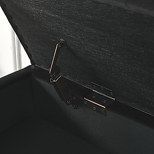 ECLYL Velvet Upholstered Bench, 45‘’ End of Bed Bench, Modern Ottoman Bench with Metal Legs for Living Room, Entryway, Dining Room (Black Gold)