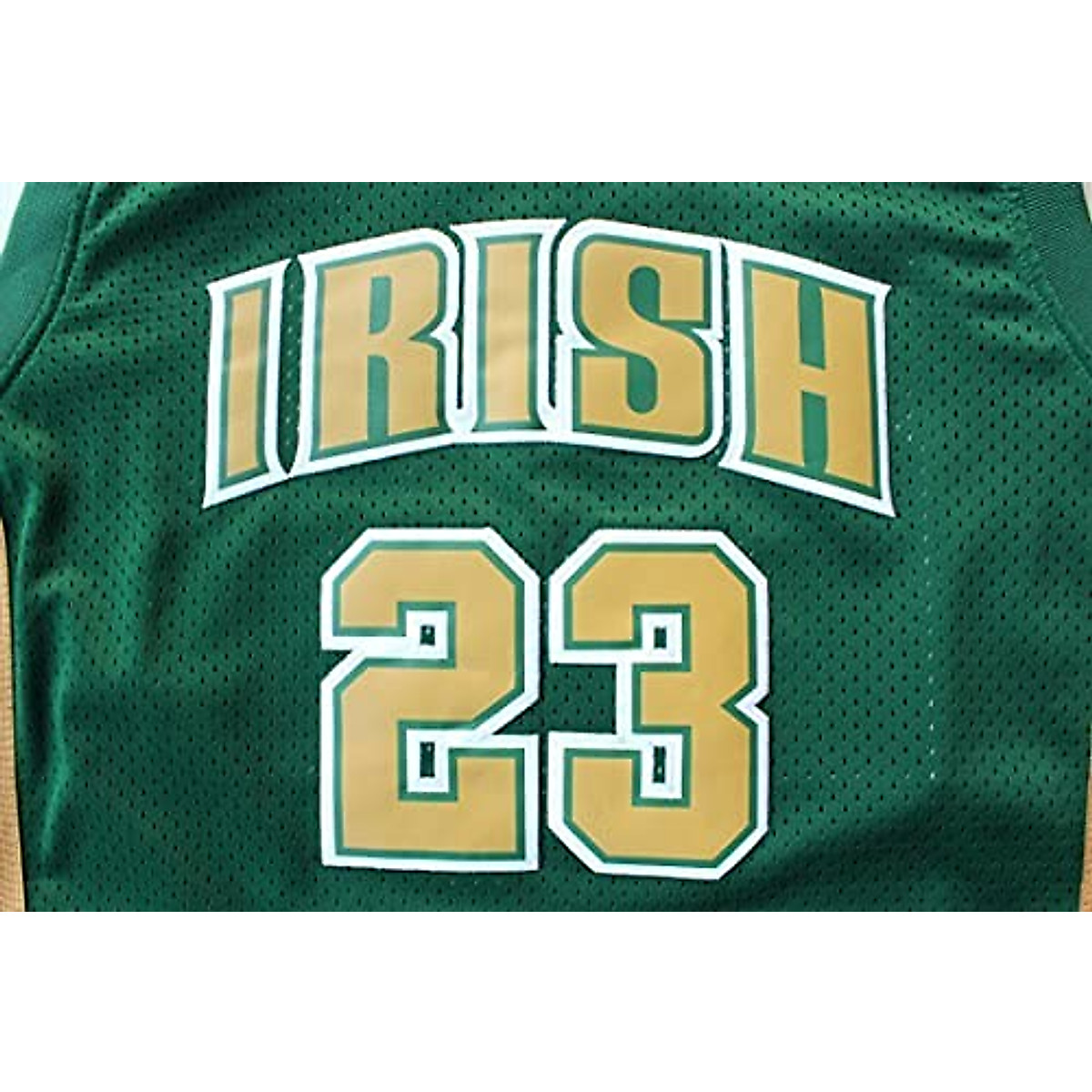 Custom Men's Lebron #23 High School Basketball Jersey Men (Green,L)