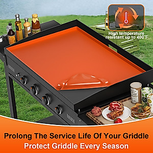 28 Inch Silicone Griddle Mat for Blackstone, Heavy Duty Food Grade Silicone Protective Griddle Cover Blackstone Griddle Accessories Heat & Cold Resistant, Prevent Rust&Dust