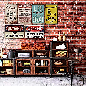 Jesiceny New Tin Sign Danger Velociraptor Containment Aluminum Metal Sign 8x12 INCH