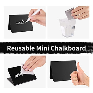 12 Pack 4"x3"Mini Chalkboard Signs for Chalk Sign for Food - Party - Buffet - Table Sign Chalkboard - Wedding - Bakery - Small Chalkboard Sign - Mini Chalkboard Signs for Food