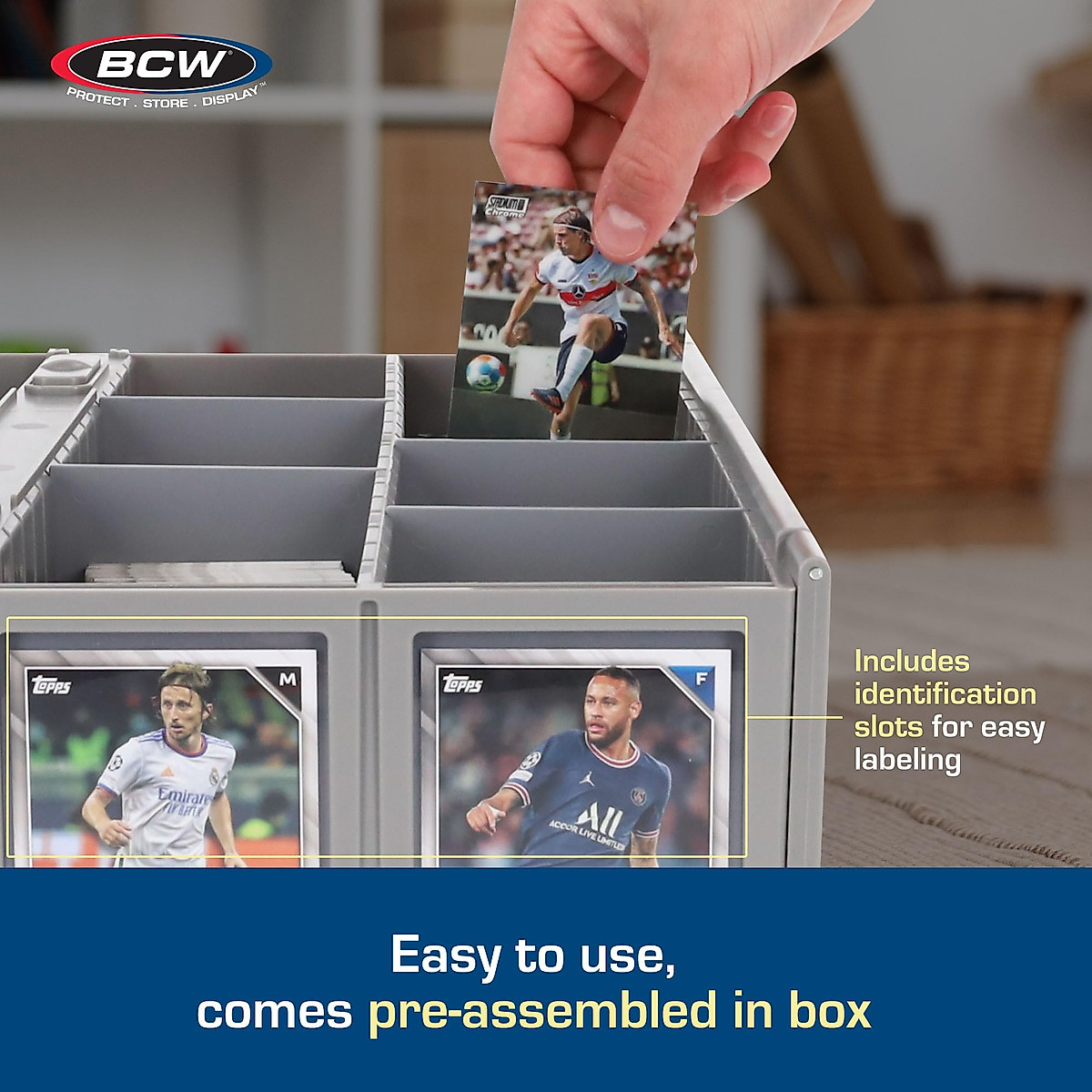 BCW 3200 Collectible Card Bin - Gray