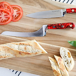 Lamson WALNUT Forged 7" Offset Bread Knife, Serrated