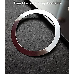 UKKITEK Magsafe Ring Holder for iPhone 14 13 12 MagSafe Accessories, Adjustable Magnetic Finger Ring Grip Stand Compatible Mag Safe Case, Removable When Wireless Charging - Luxury Pink