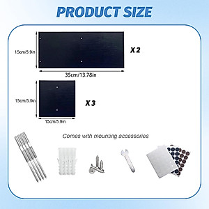 TopHand DIY Floating Shelves for Wall, Combinable Shaped Wooden Wall Floating Shelves, Rustic Wood Shelves for Wall Storage, for Bedroom, Living Room, Kitchen, Office (Rustic Brown)