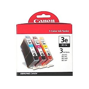 Canon BCI-3e Color Ink Tank for the BC-31e InkJet Cartridge - 3 Pack Cyan/Magenta/Yellow-4480A263