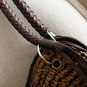 LIUZH Casual Straw Women Shoulder Bags Wicker Woven Handbags Rattan Summer Beach Bag Large Capacity Tote Lady Big (Color : C, Size : 1)