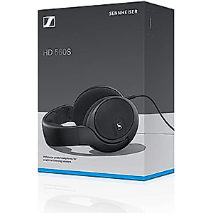 Sennheiser HD 560 S Over-The-Ear Audiophile Headphones - Neutral Frequency Response, E.A.R. Technology for Wide Sound Field, Open-Back Earcups, Detachable Cable, (Black) (HD 560S) (Renewed) HD 560S