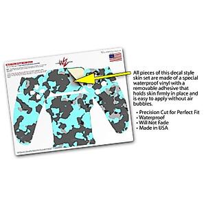 WraptorSkinz Skin Wrap compatible with Sony PS5 DualSense Controller WraptorCamo Old School Camouflage Camo Neon Teal (CONTROLLER NOT INCLUDED)